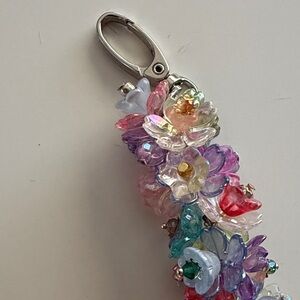 Accessories | Floral Beaded Keychain Charm | Poshmark